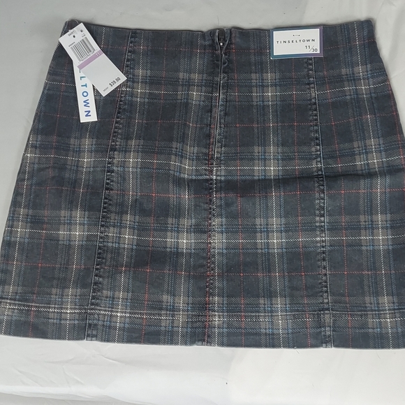 Tinseltown | Skirts | Tinseltown Plaid Zip Back Mini Skirt Lined See ...
